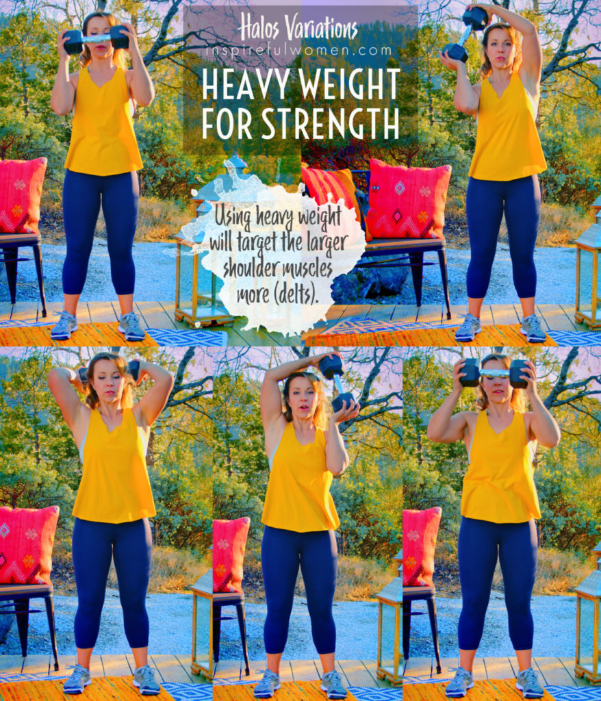 Dumbbell Halos Shoulder Exercise - Inspireful Women