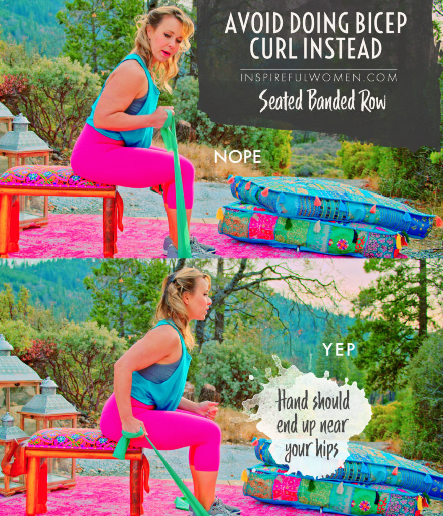 Seated Bent Over Band Row - Inspireful Women