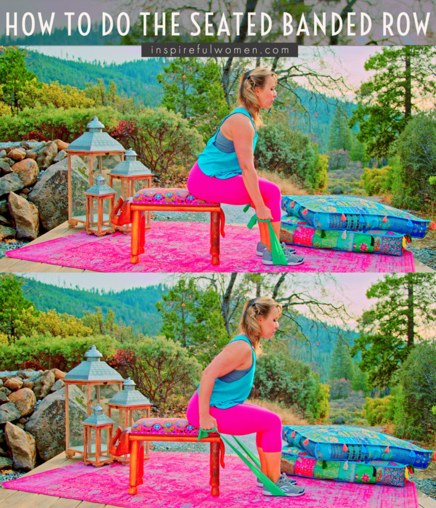 Seated Bent Over Band Row - Inspireful Women