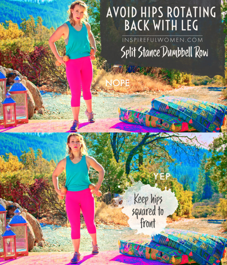 Split Stance Dumbbell Row - Inspireful Women