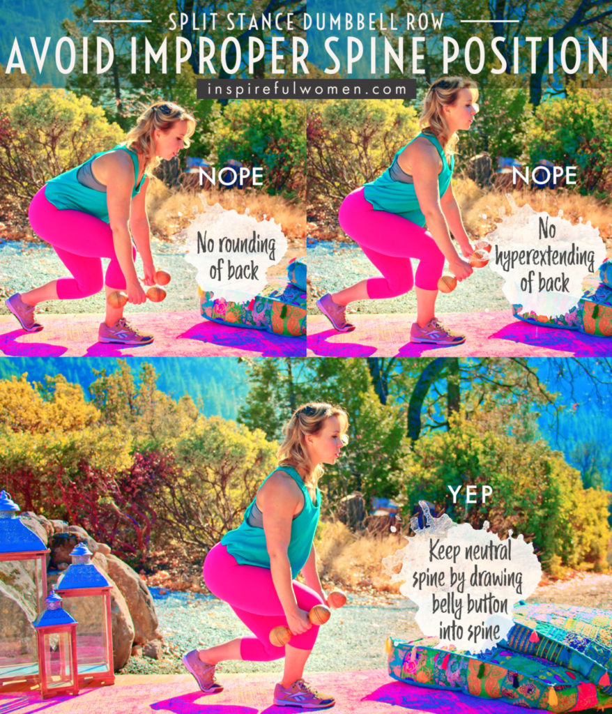 Split Stance Dumbbell Row - Inspireful Women
