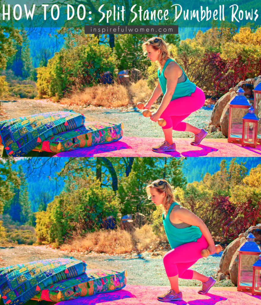 Split Stance Dumbbell Row - Inspireful Women