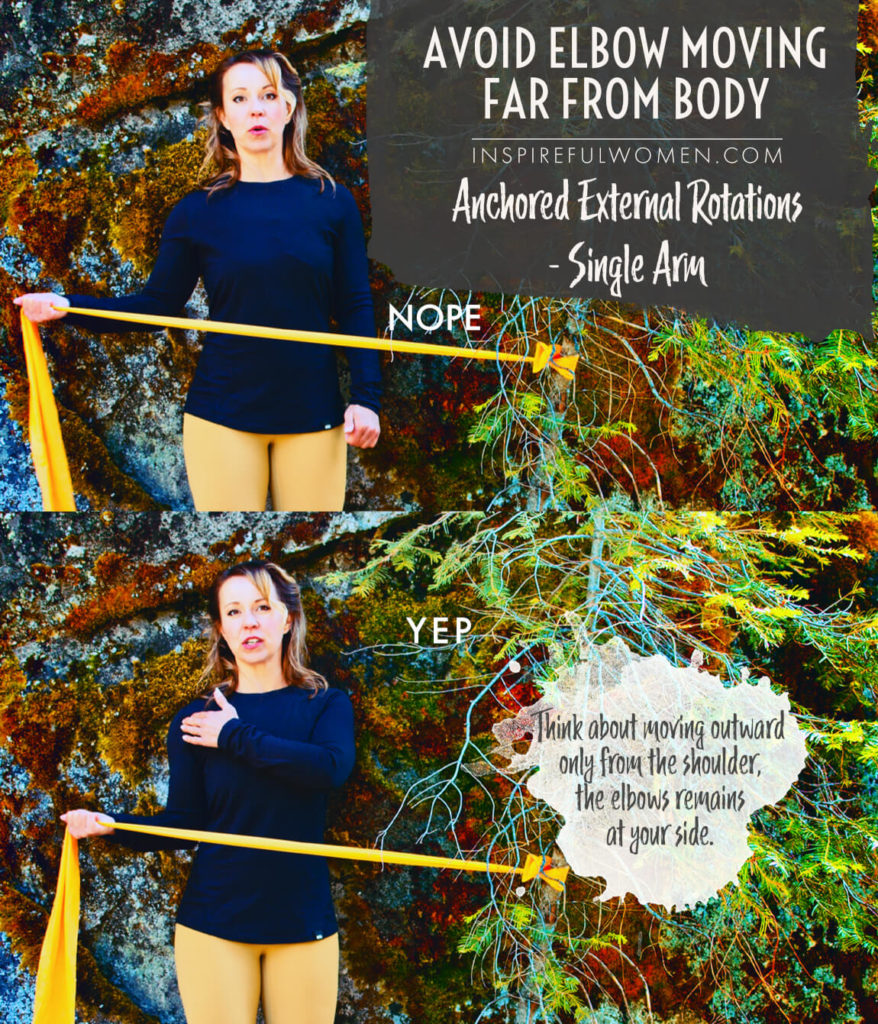 Single Arm Band Shoulder External Rotation - Inspireful Women