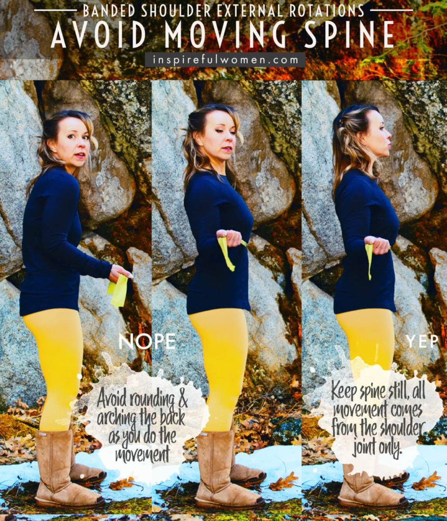 Band External Rotation Shoulder Exercise - Inspireful Women