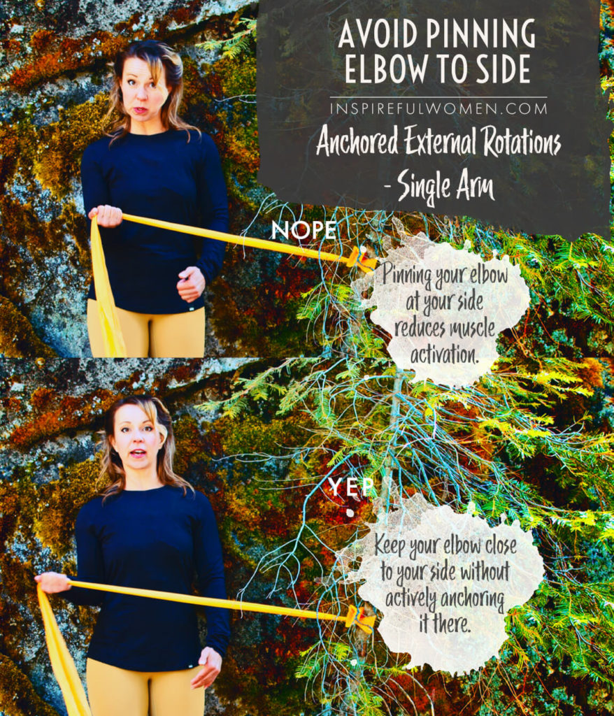 Single Arm Band Shoulder External Rotation - Inspireful Women