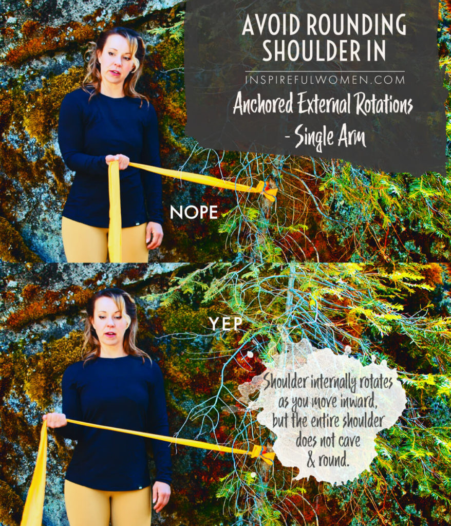 Single Arm Band Shoulder External Rotation - Inspireful Women