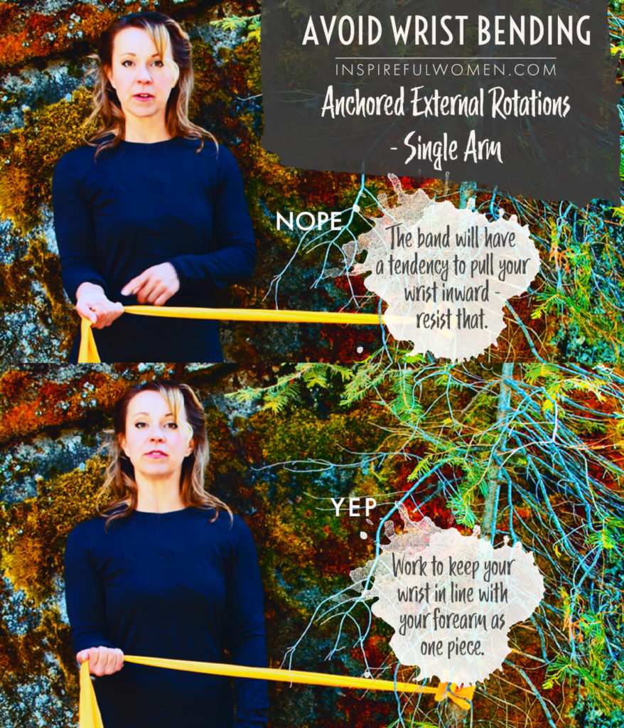 Single Arm Band Shoulder External Rotation - Inspireful Women