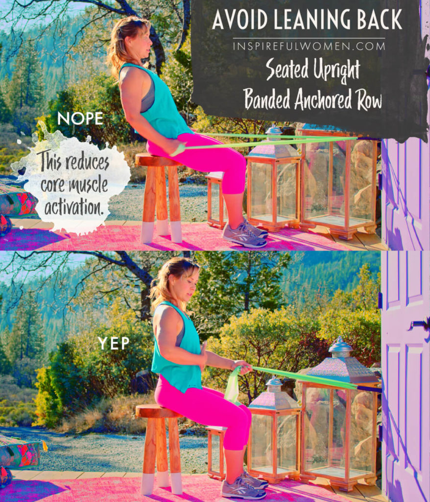 Seated Upright Band Anchored Row - Inspireful Women
