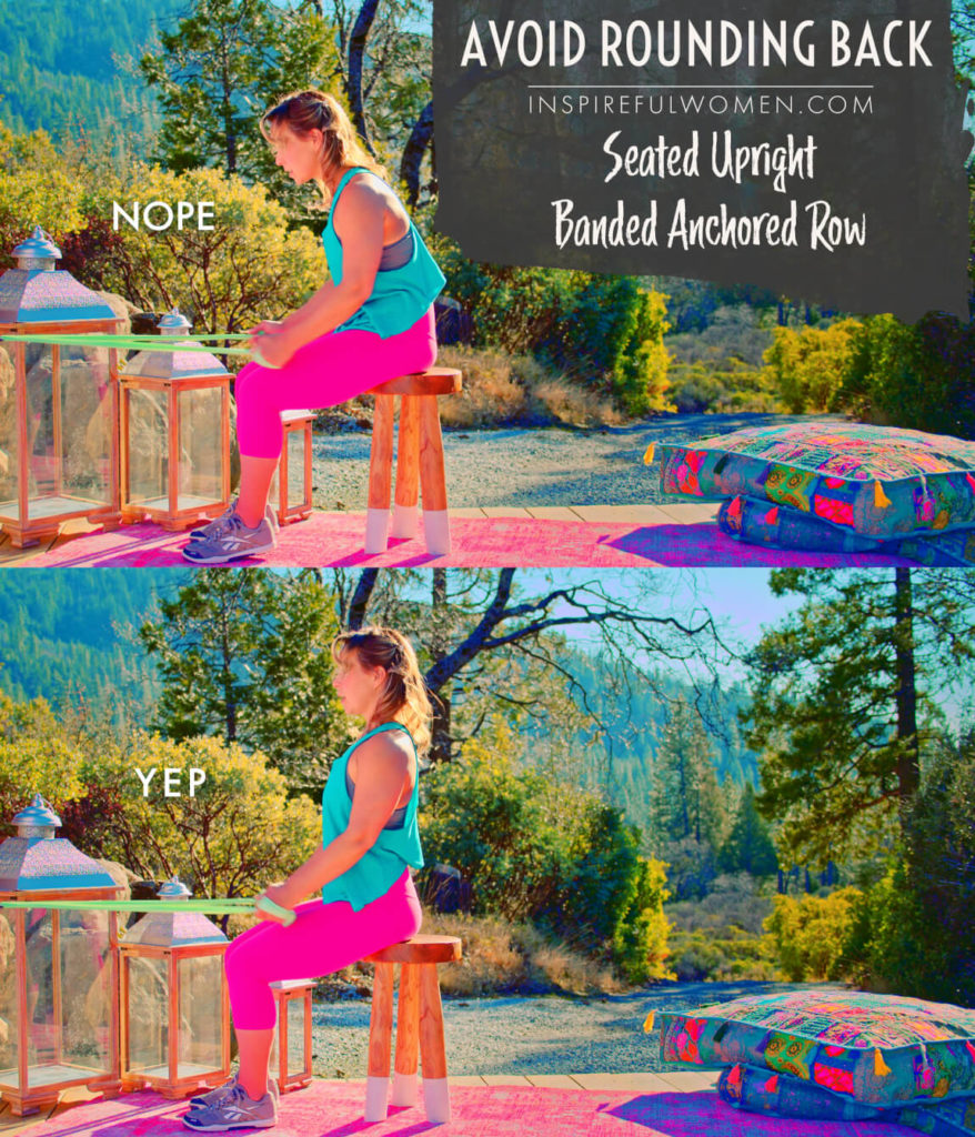 Seated Upright Band Anchored Row - Inspireful Women