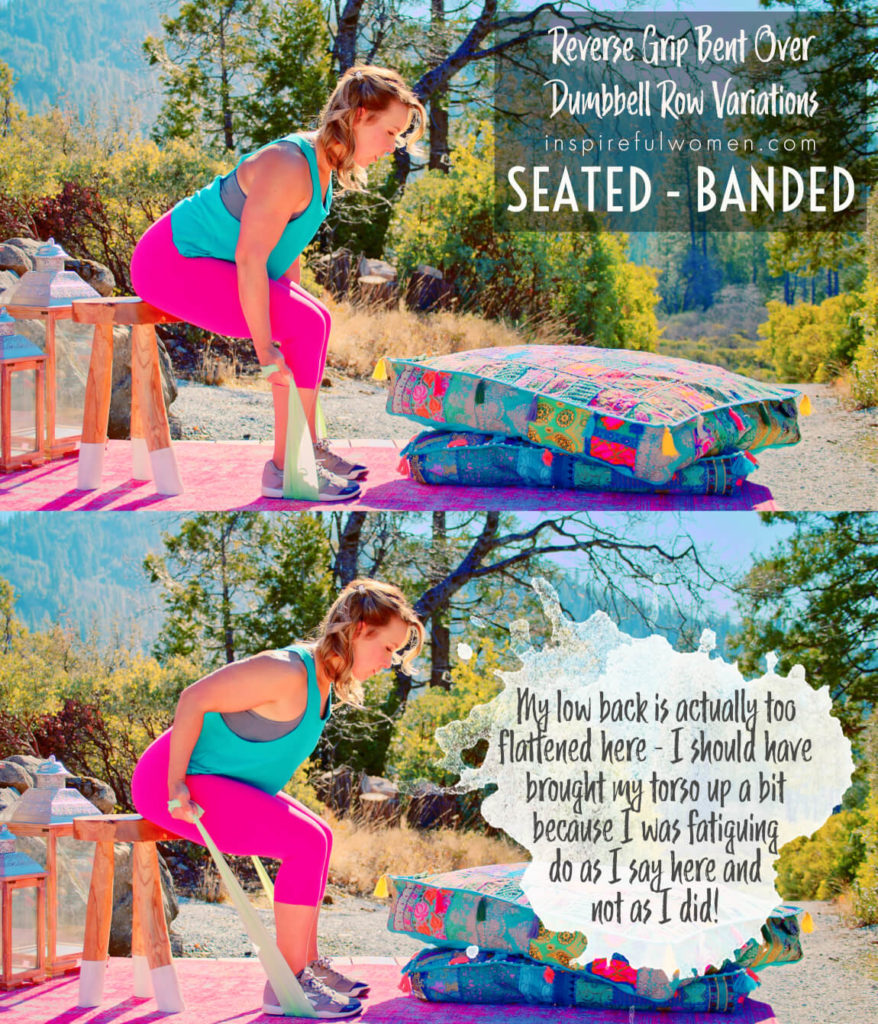 Reverse Grip Bent Over Dumbbell Row - Inspireful Women