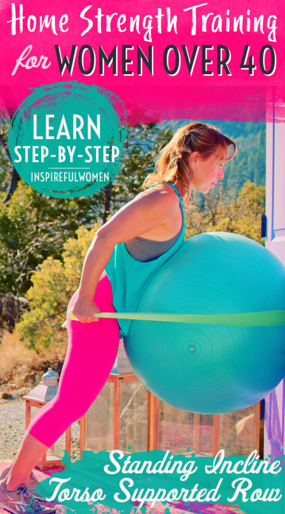 Standing Incline Torso Supported Row on Stability Ball – Band ...