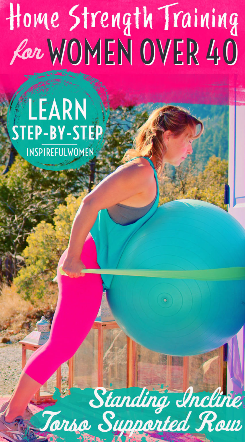 Standing Incline Torso Supported Row on Stability Ball – Band ...