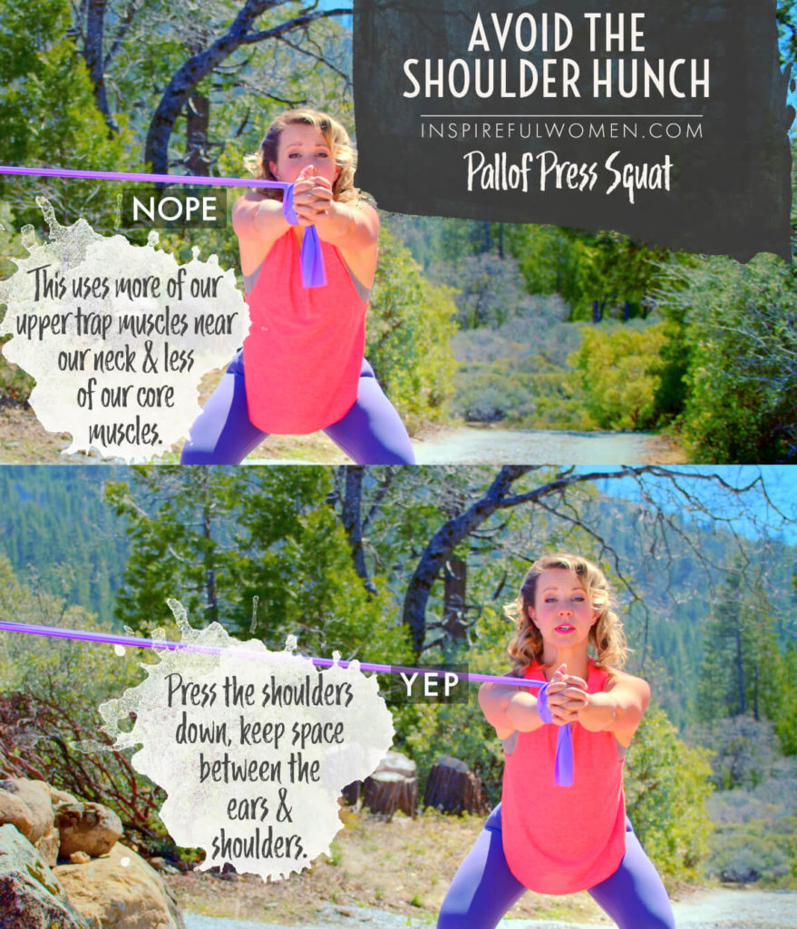 Squat Pallof Press - Inspireful Women