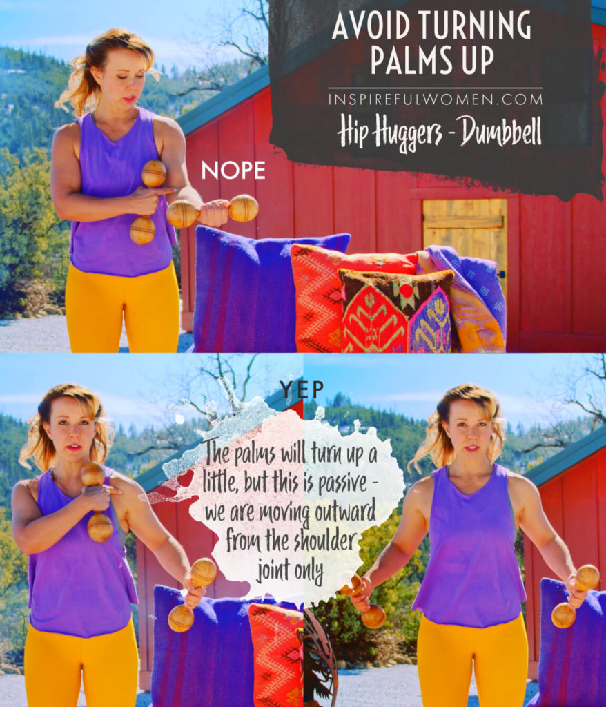 Dumbbell Rear Delt Hip Hugger - Inspireful Women