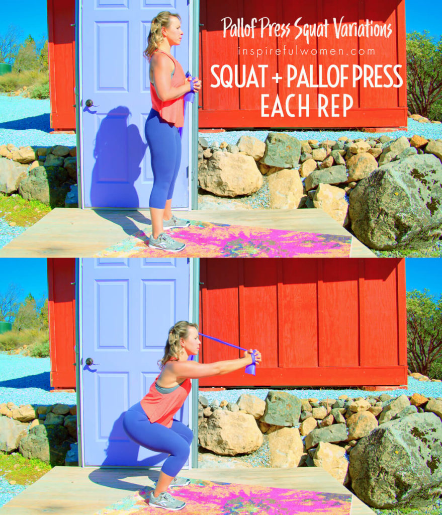 Squat Pallof Press - Inspireful Women