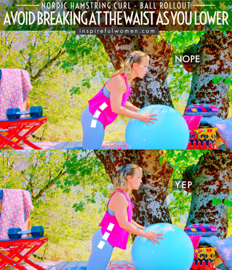 Nordic Hamstring Curl Ball Rollout - Inspireful Women