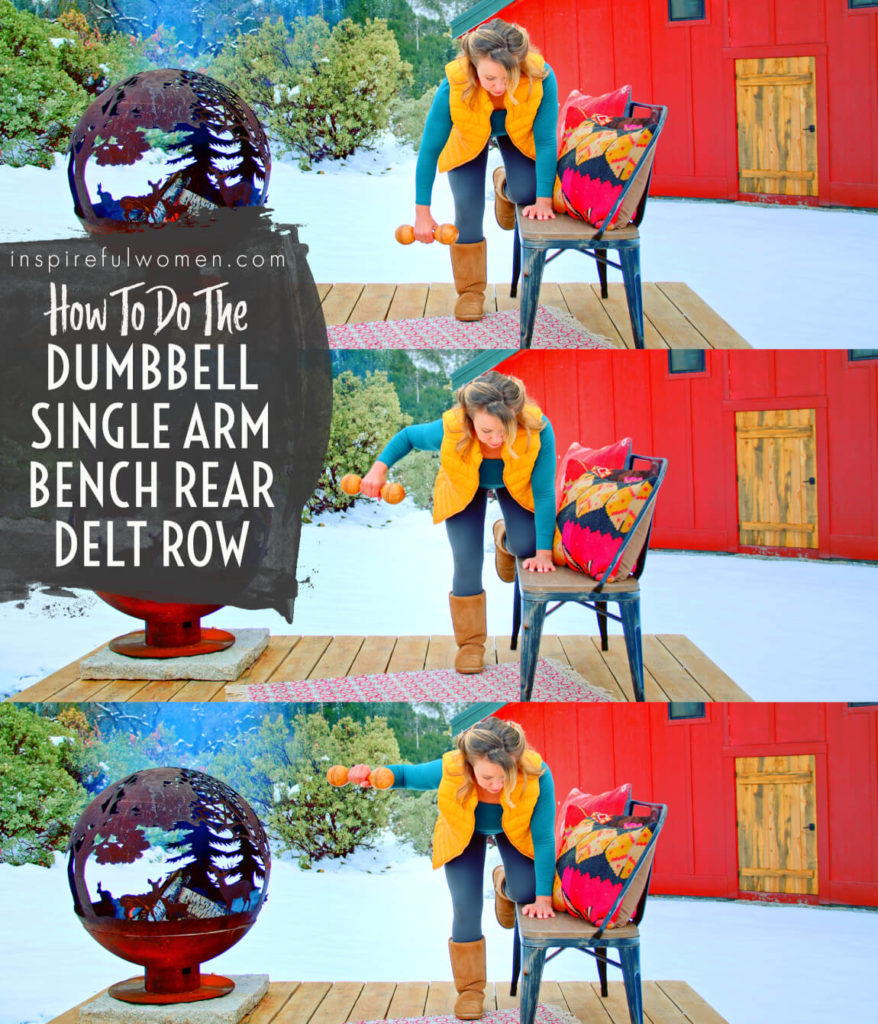 Dumbbell Single Arm Bench Rear Delt Raise - Inspireful Women
