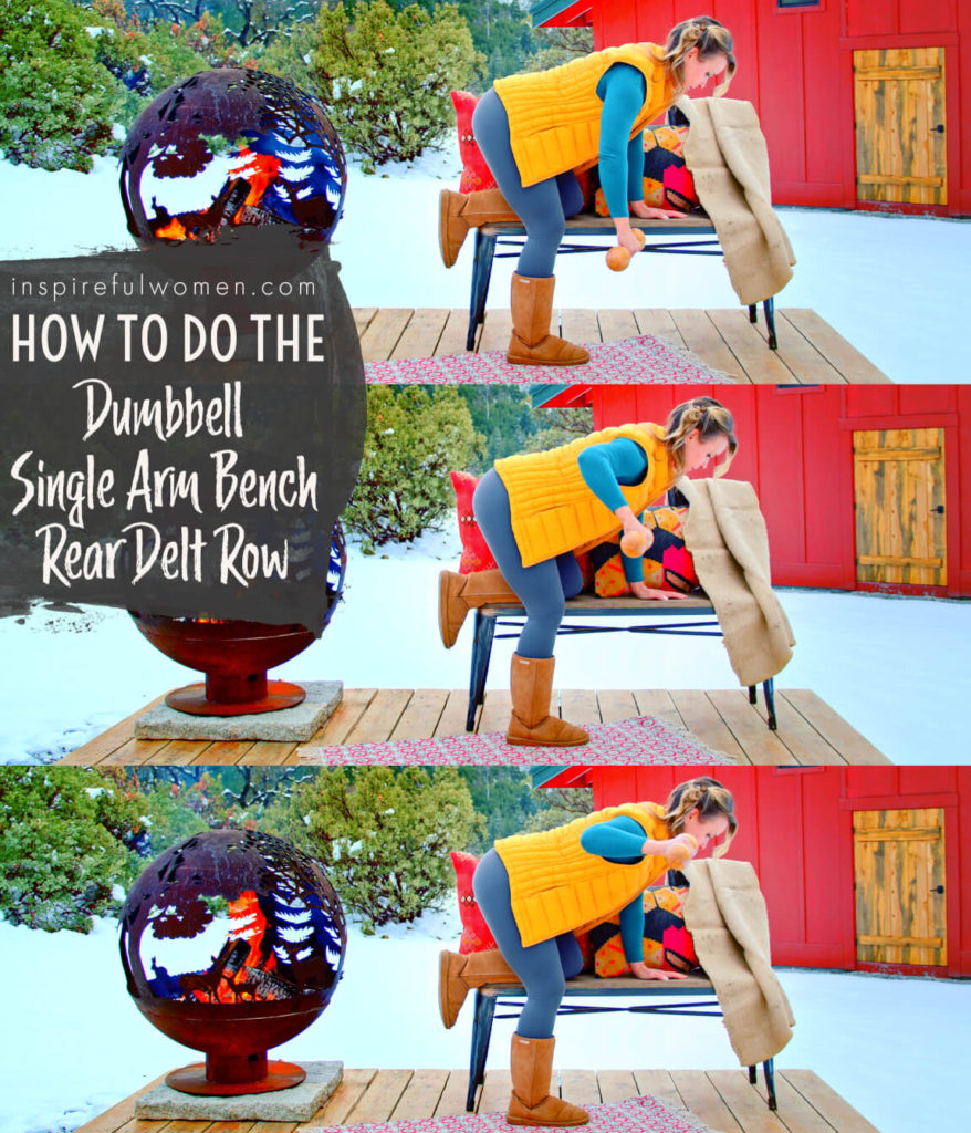Dumbbell Single Arm Bench Rear Delt Raise - Inspireful Women