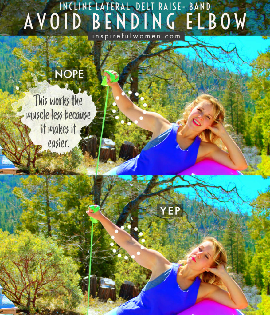 Incline Band Lateral Delt Raise - Inspireful Women