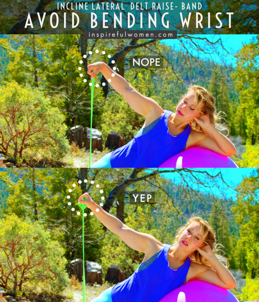 Incline Band Lateral Delt Raise - Inspireful Women