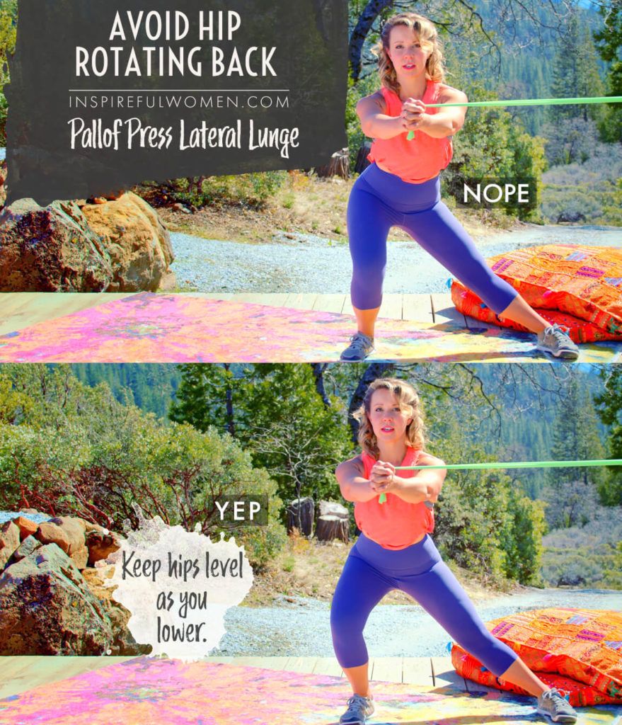 Lateral Lunge Pallof Press - Inspireful Women