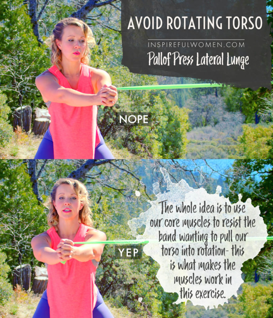 Lateral Lunge Pallof Press - Inspireful Women