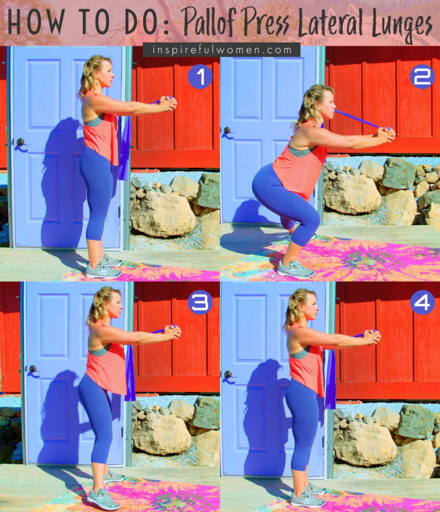 Lateral Lunge Pallof Press - Inspireful Women