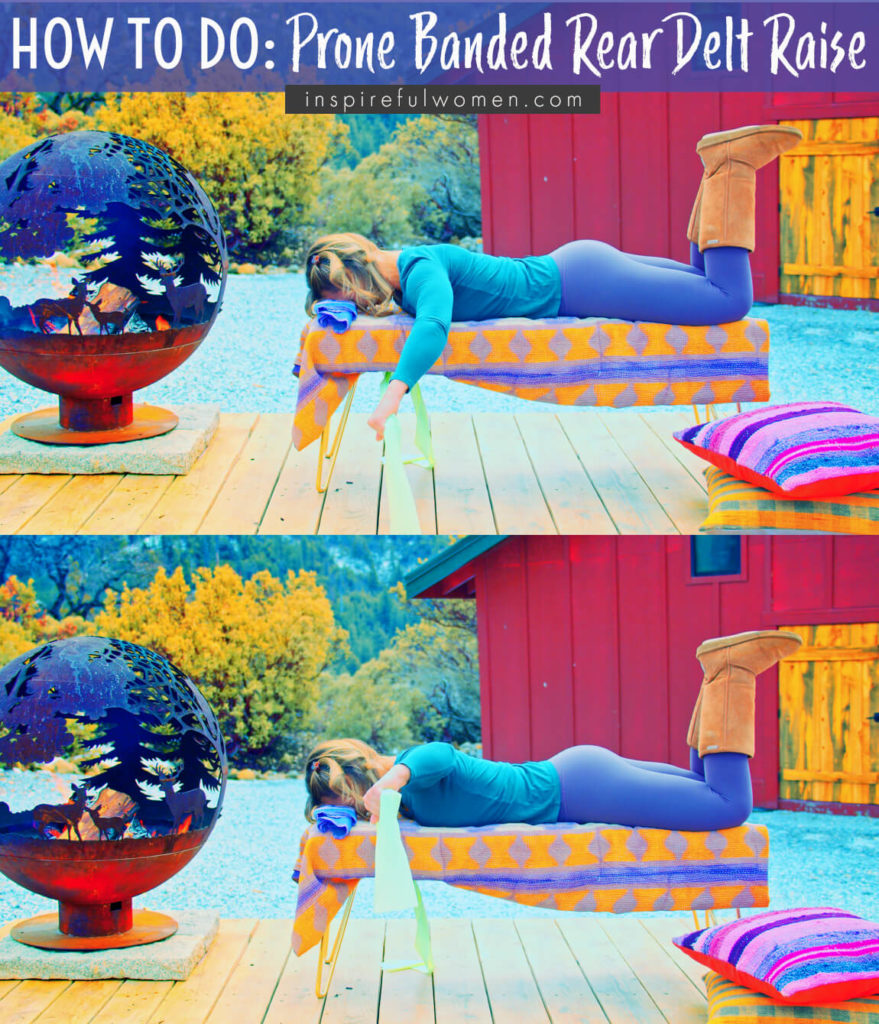 Band Lying Rear Delt Raise - Inspireful Women