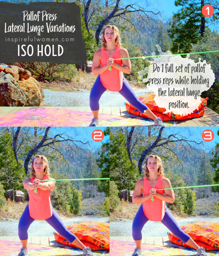 Lateral Lunge Pallof Press - Inspireful Women