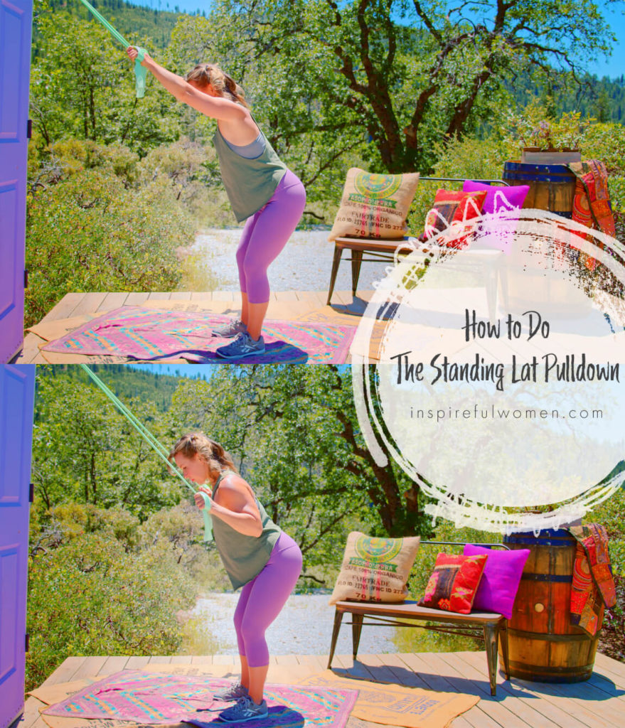 Standing Band Lat Pull Down - Inspireful Women