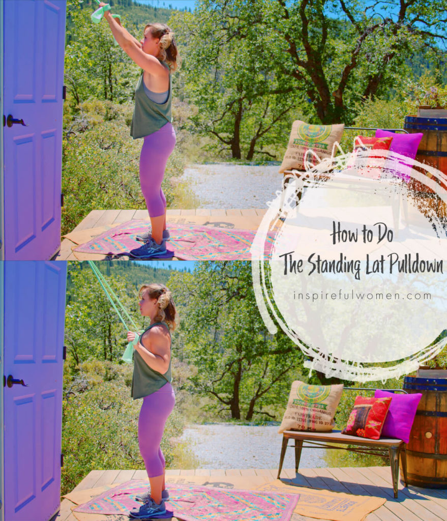 Standing Band Lat Pull Down - Inspireful Women