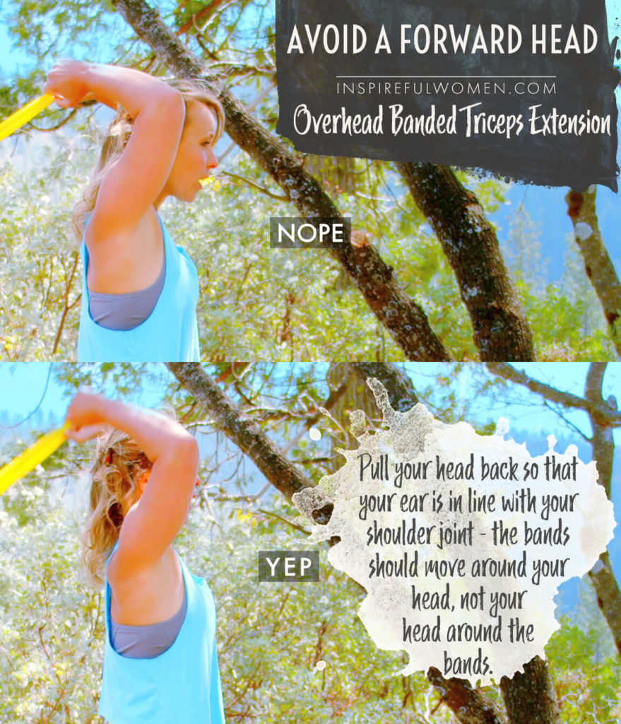 Band Overhead Triceps Extension - Inspireful Women