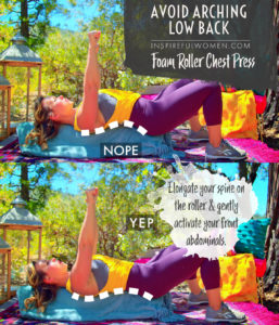 Band Foam Roller Chest Press - Inspireful Women