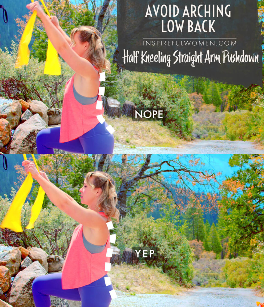 Half Kneeling Straight Arm Lat Pushdown - Inspireful Women