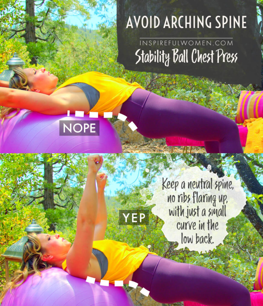 Dumbbell Stability Ball Chest Press - Inspireful Women