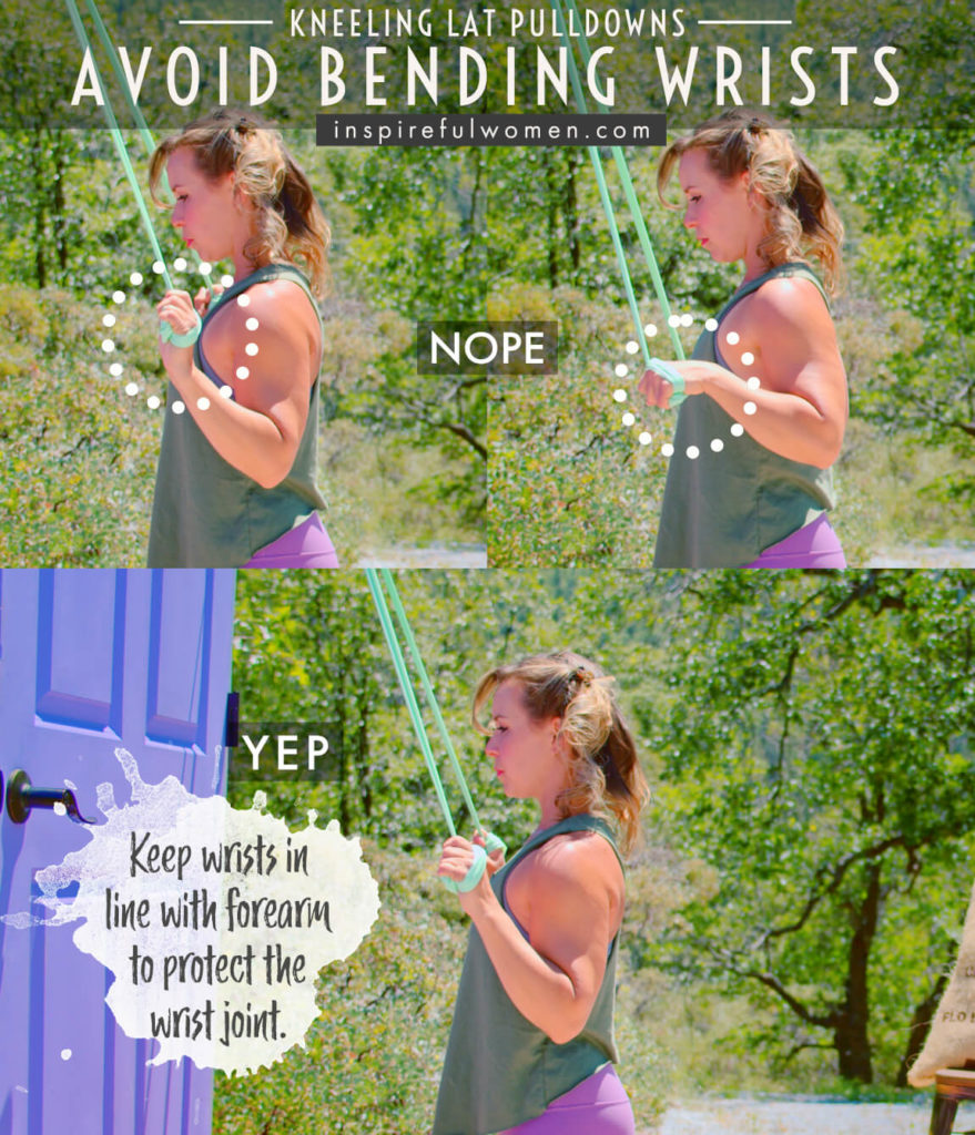 Kneeling Band Lat Pull Down - Inspireful Women