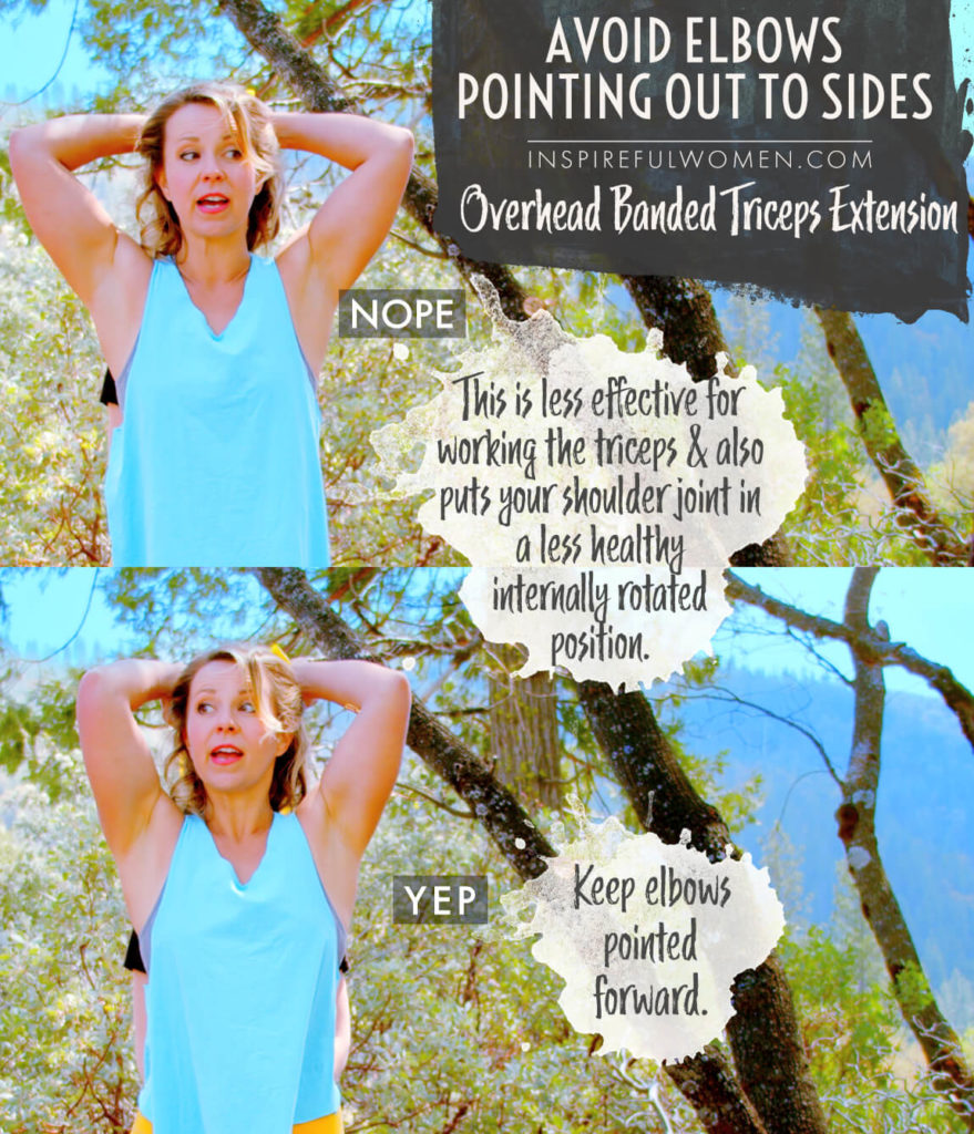 Band Overhead Triceps Extension - Inspireful Women