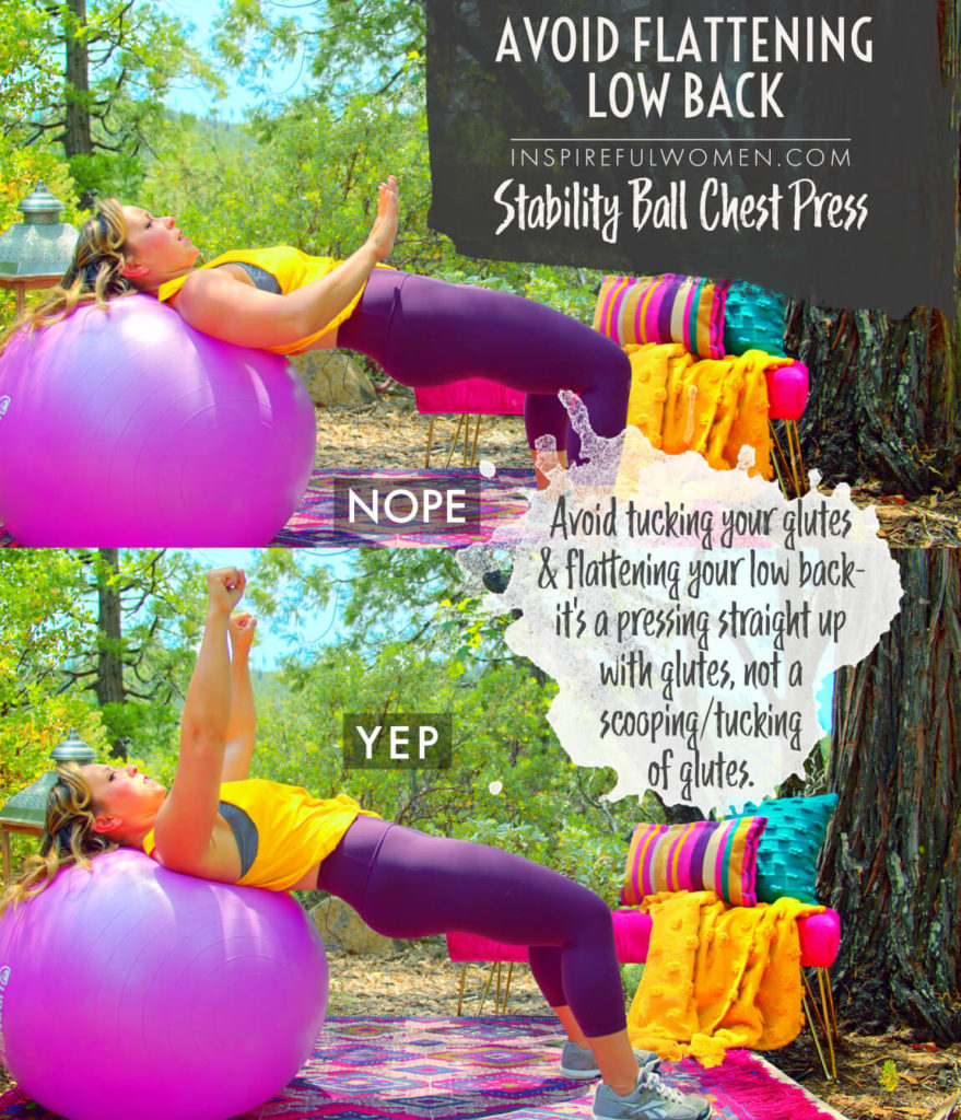 Dumbbell Stability Ball Chest Press - Inspireful Women