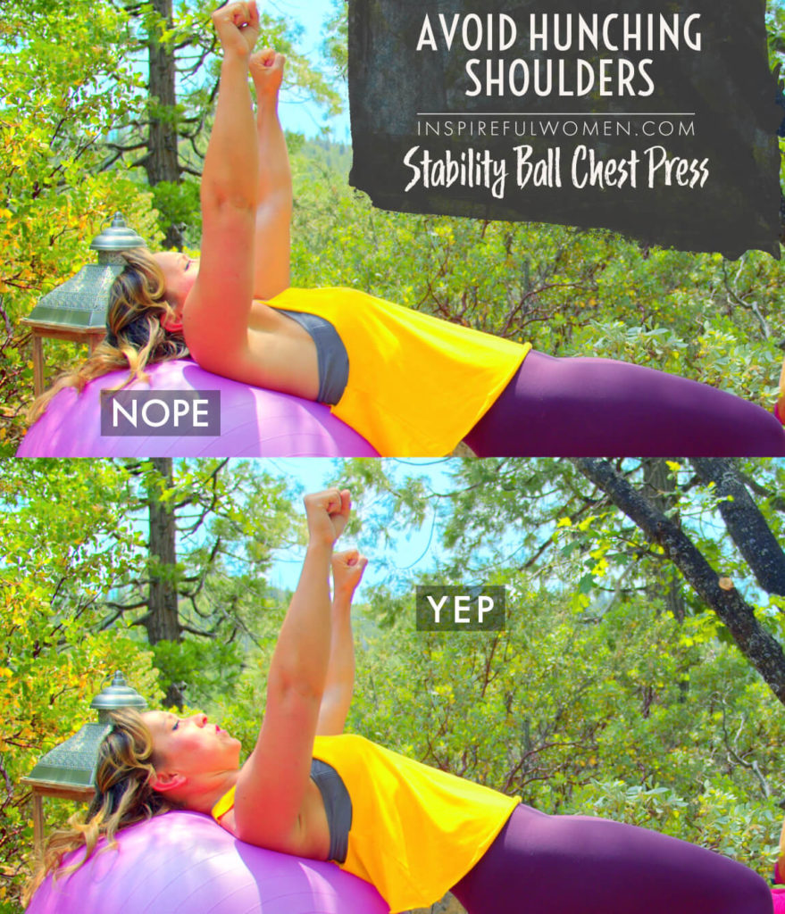 Dumbbell Stability Ball Chest Press - Inspireful Women