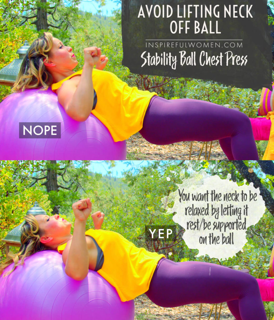 Dumbbell Stability Ball Chest Press - Inspireful Women