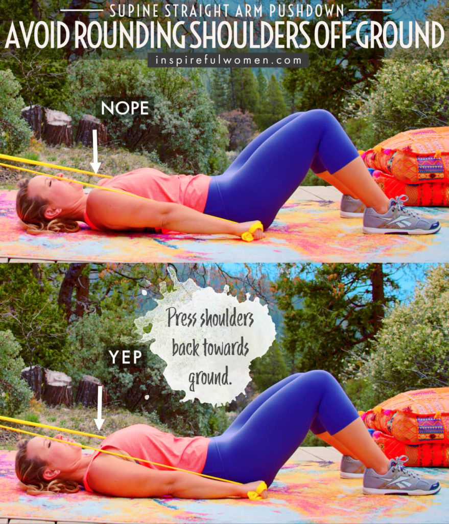 Supine Straight Arm Lat Pushdown - Inspireful Women