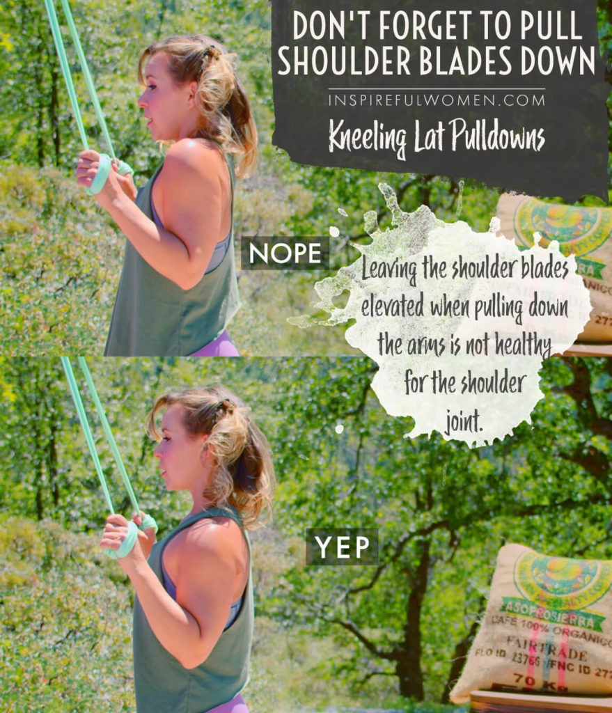 Kneeling Band Lat Pull Down - Inspireful Women