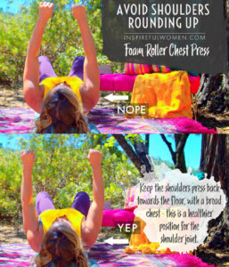 Band Foam Roller Chest Press - Inspireful Women