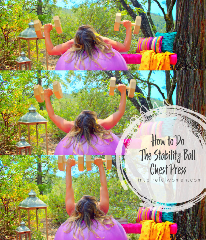 Dumbbell Stability Ball Chest Press - Inspireful Women