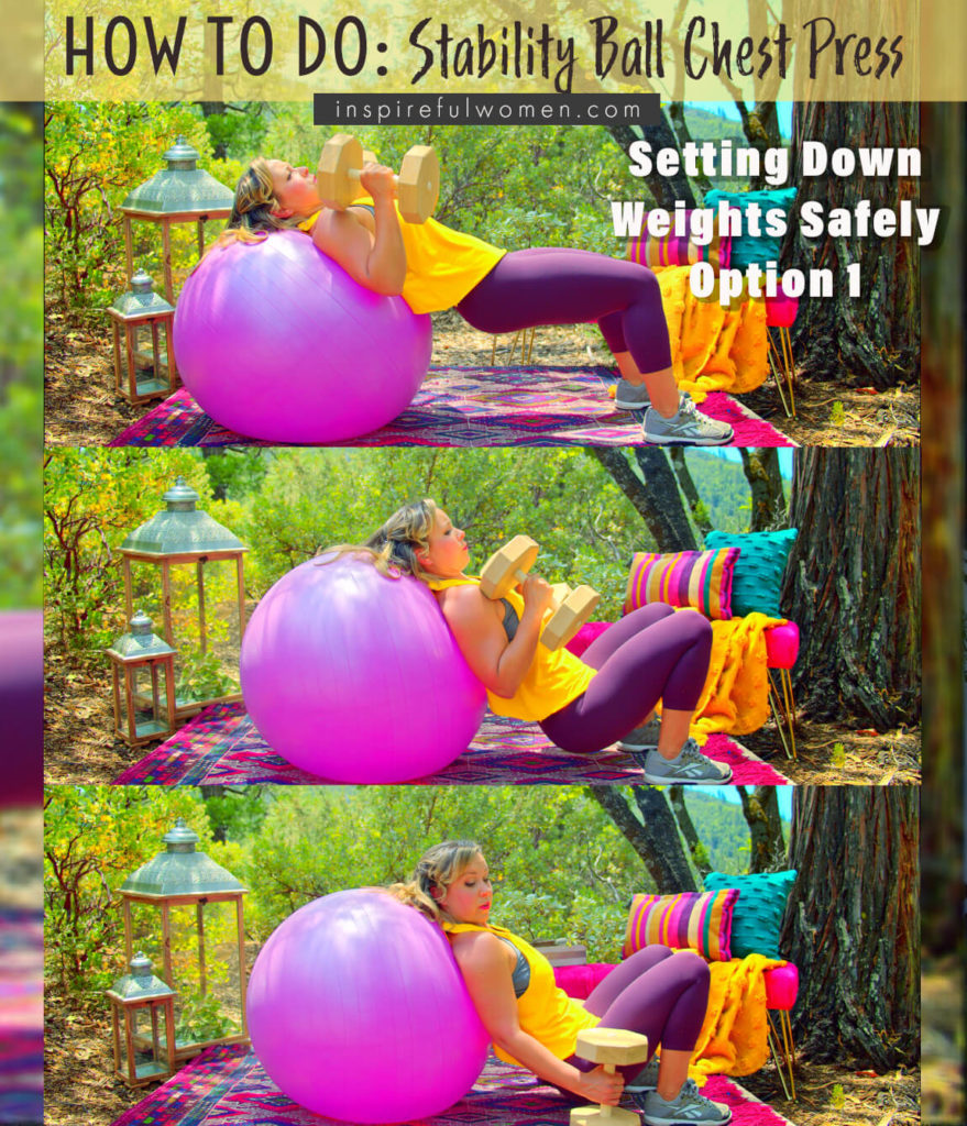 Dumbbell Stability Ball Chest Press - Inspireful Women