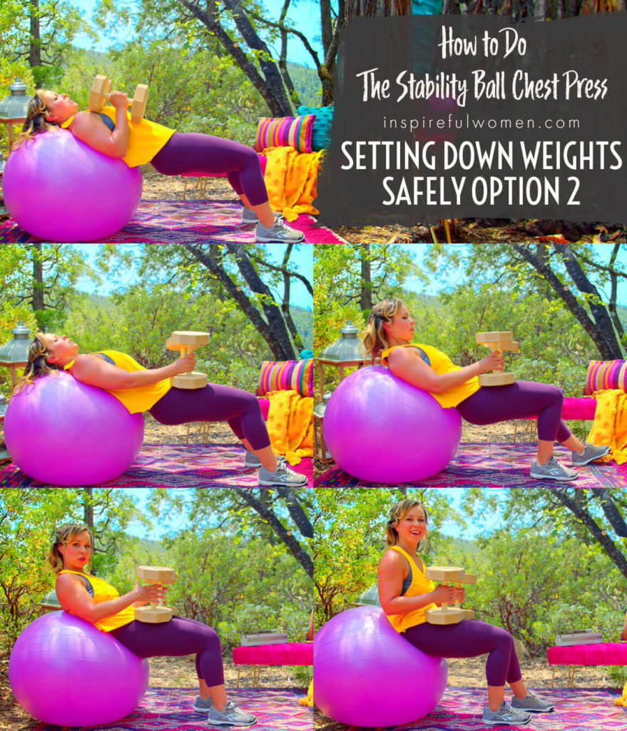 Dumbbell Stability Ball Chest Press - Inspireful Women