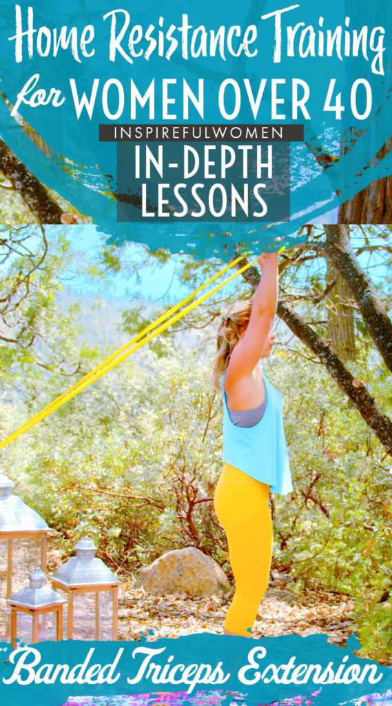 Band Overhead Triceps Extension - Inspireful Women