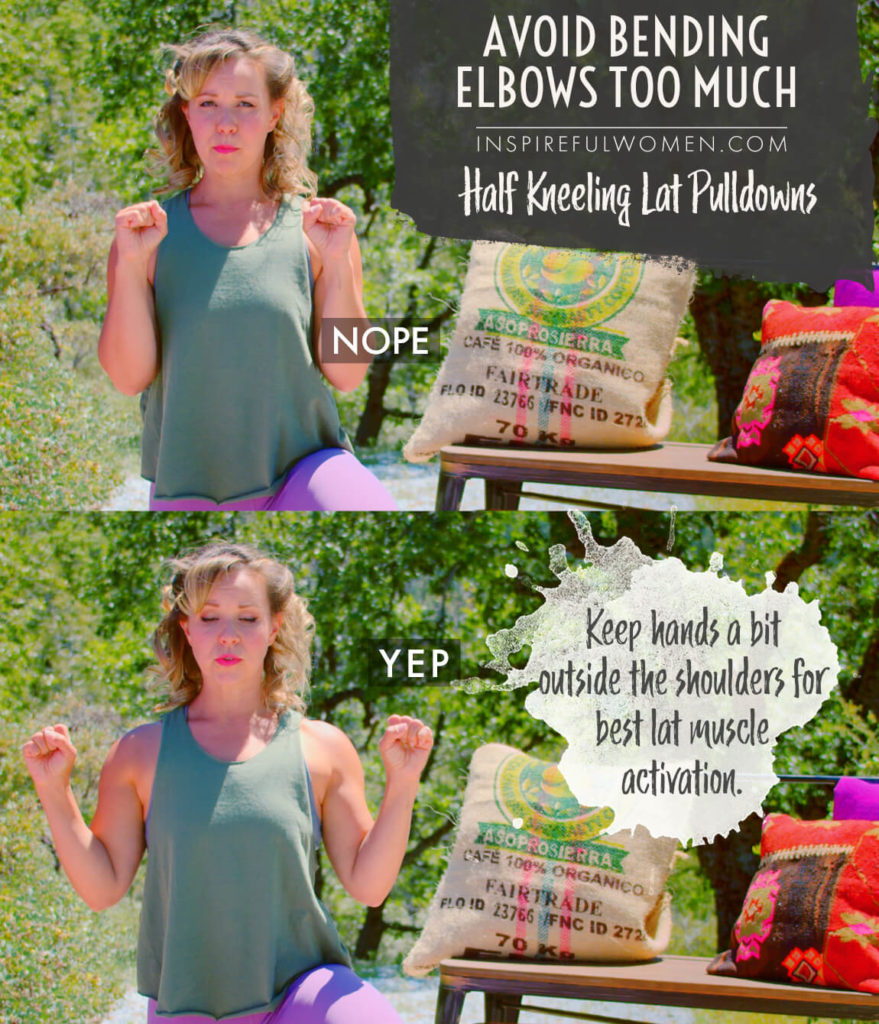 Half Kneeling Lat Pull Down - Inspireful Women