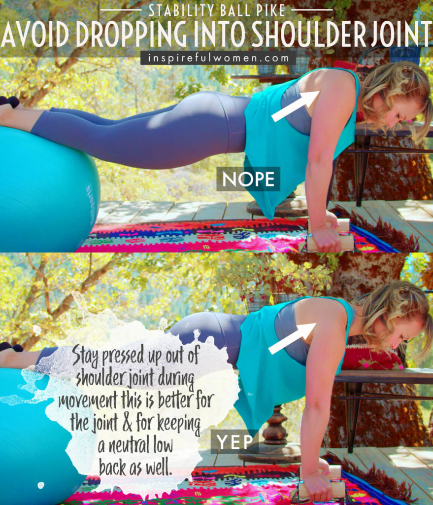 Stability Ball Plank Pike - Inspireful Women