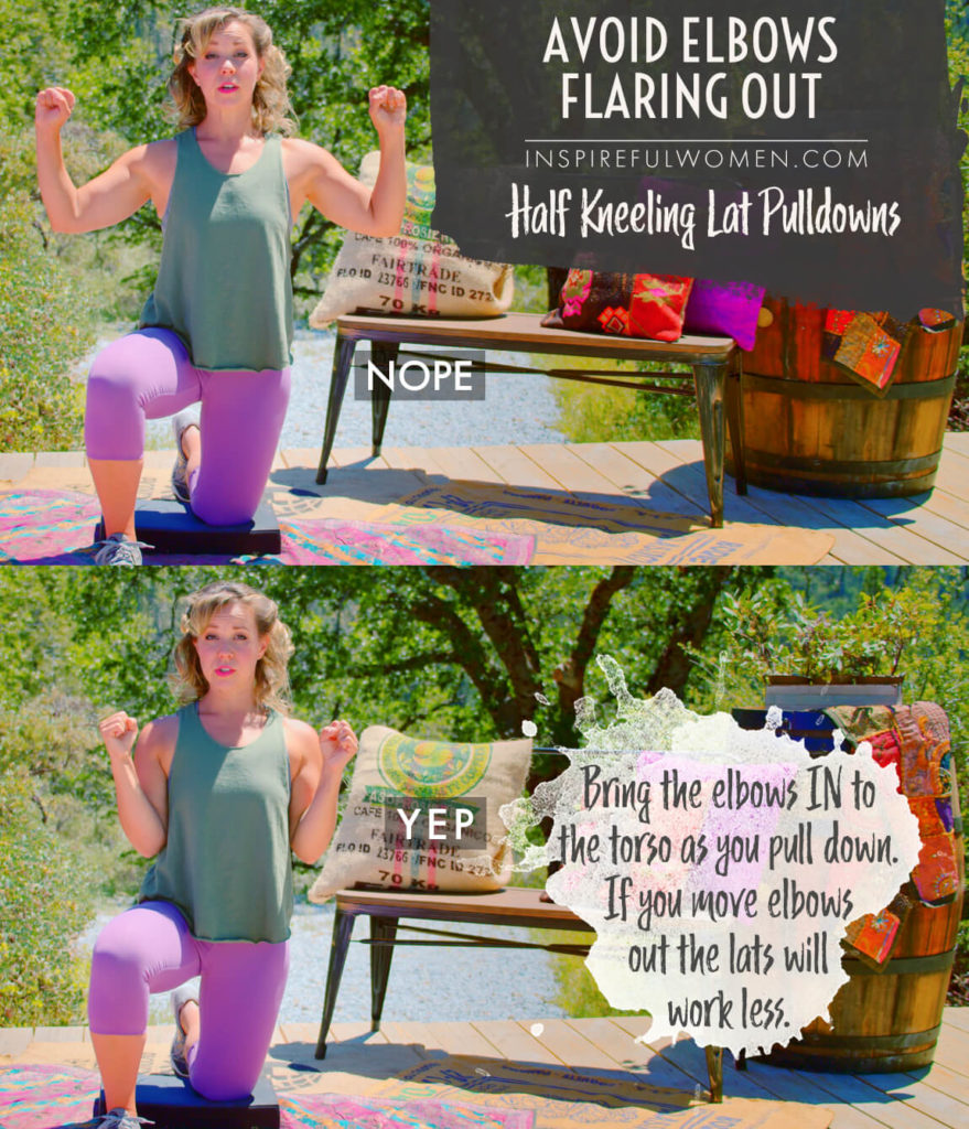 Half Kneeling Lat Pull Down - Inspireful Women